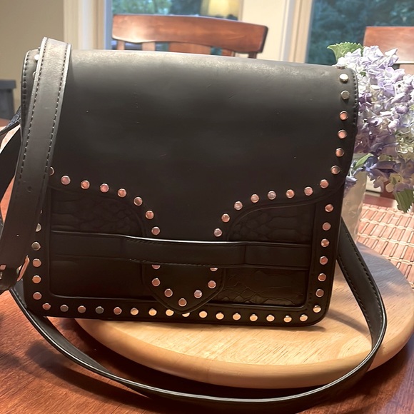 Express | Bags | Express Black Studded Crossbody Bag Euc | Poshmark